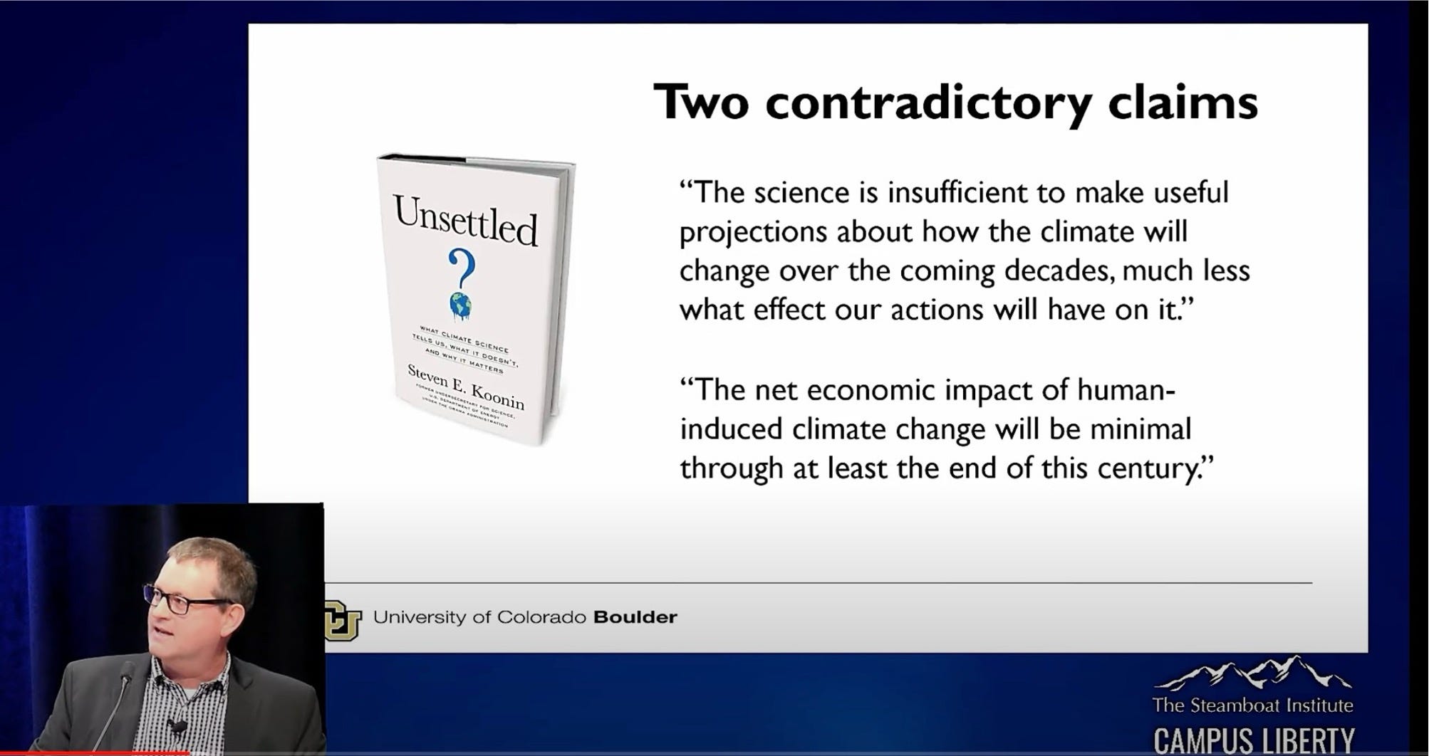 Testing the "Unsettled" Climate-Science Assertions of Steve Koonin