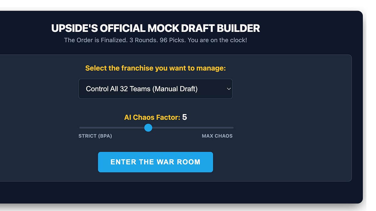 2026 NHL Mock Draft Creator Tool - by Chris Ralph Shankara