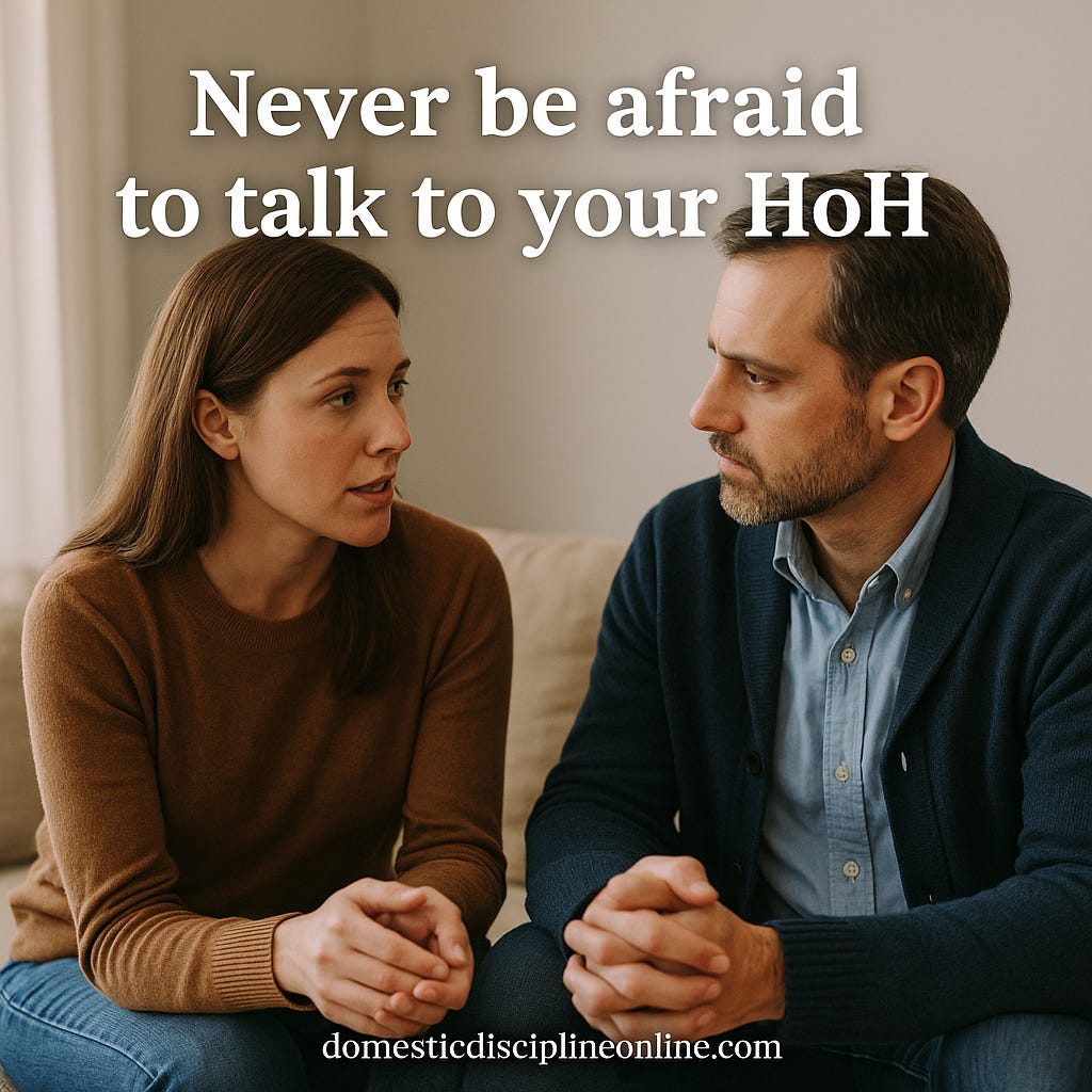 Never be afraid to talk to your HoH - by Dominic Masters