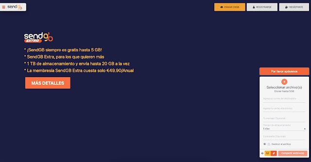 SendGB: Plataforma para compartir archivos de forma eficiente y segura