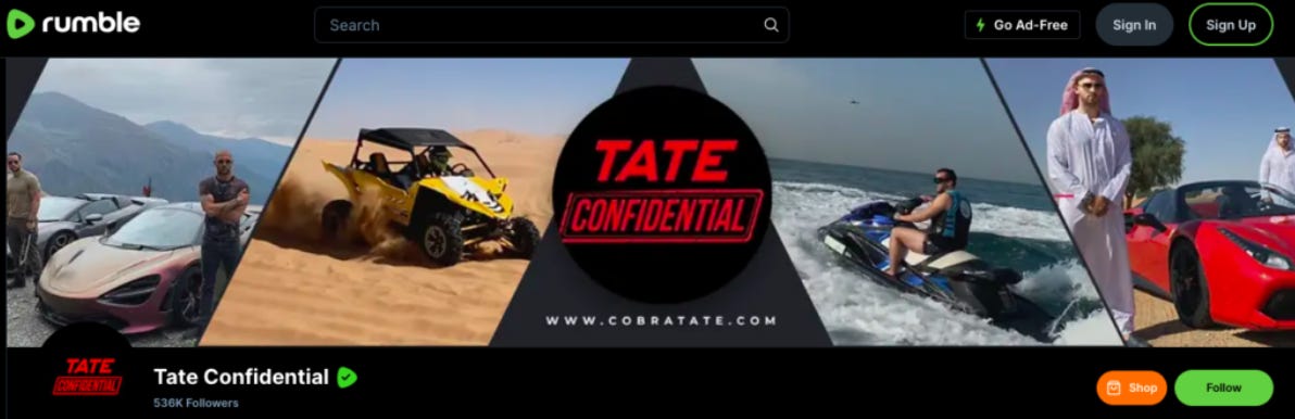 Case Study: Tracing Andrew Tate Activity on Alt-Tech Platforms
