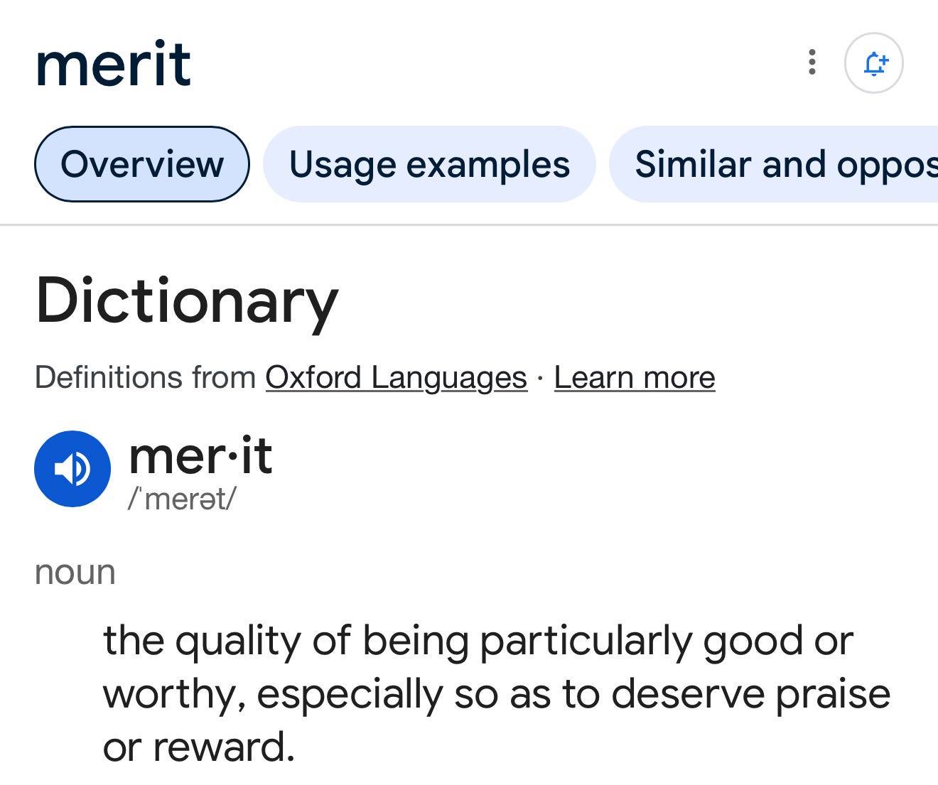 What does “Merit” Really Mean? - by John Cordle