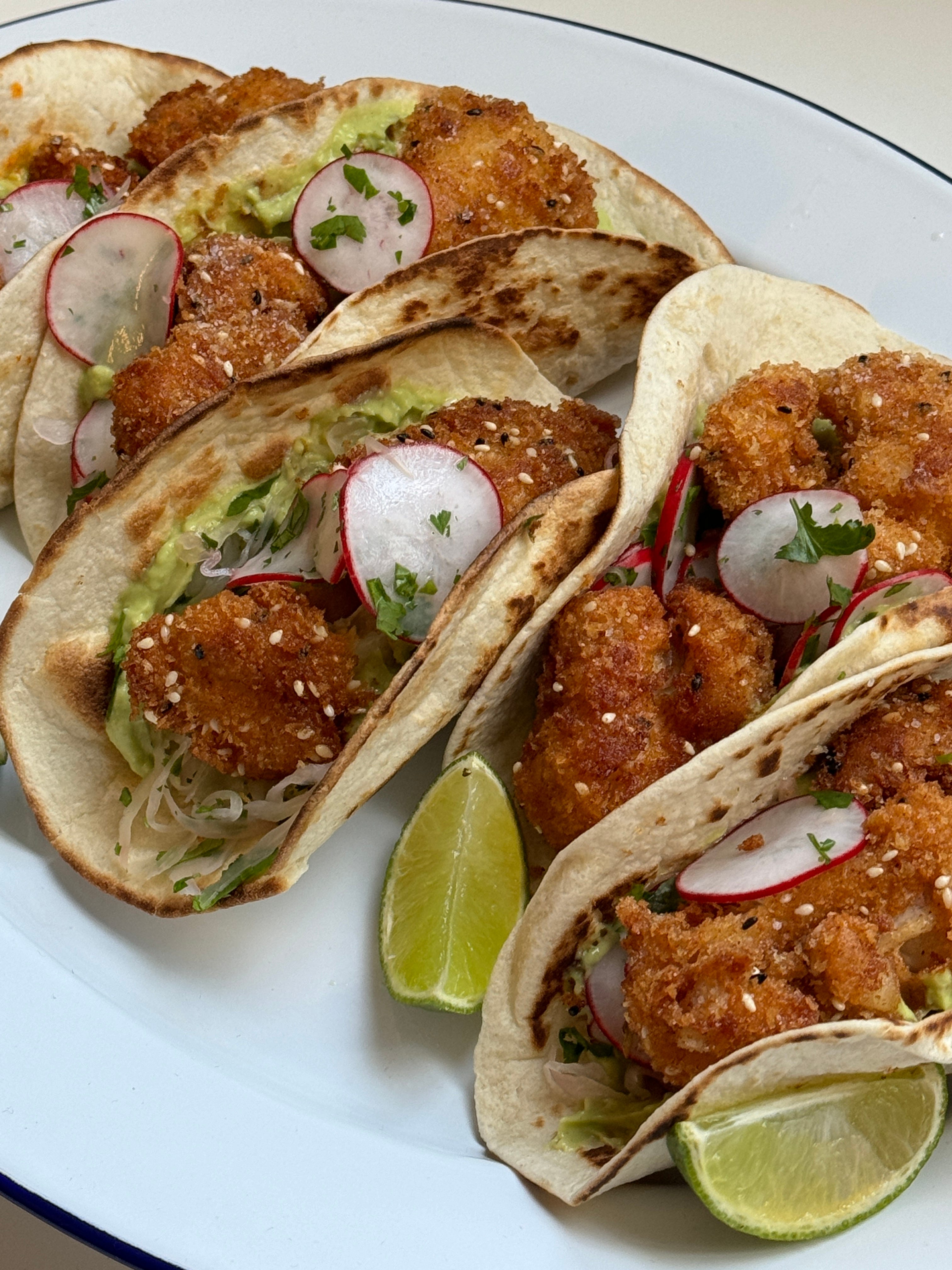 CRISPY COD CHEEK TACOS - The Late Plate by Rosie Kellett
