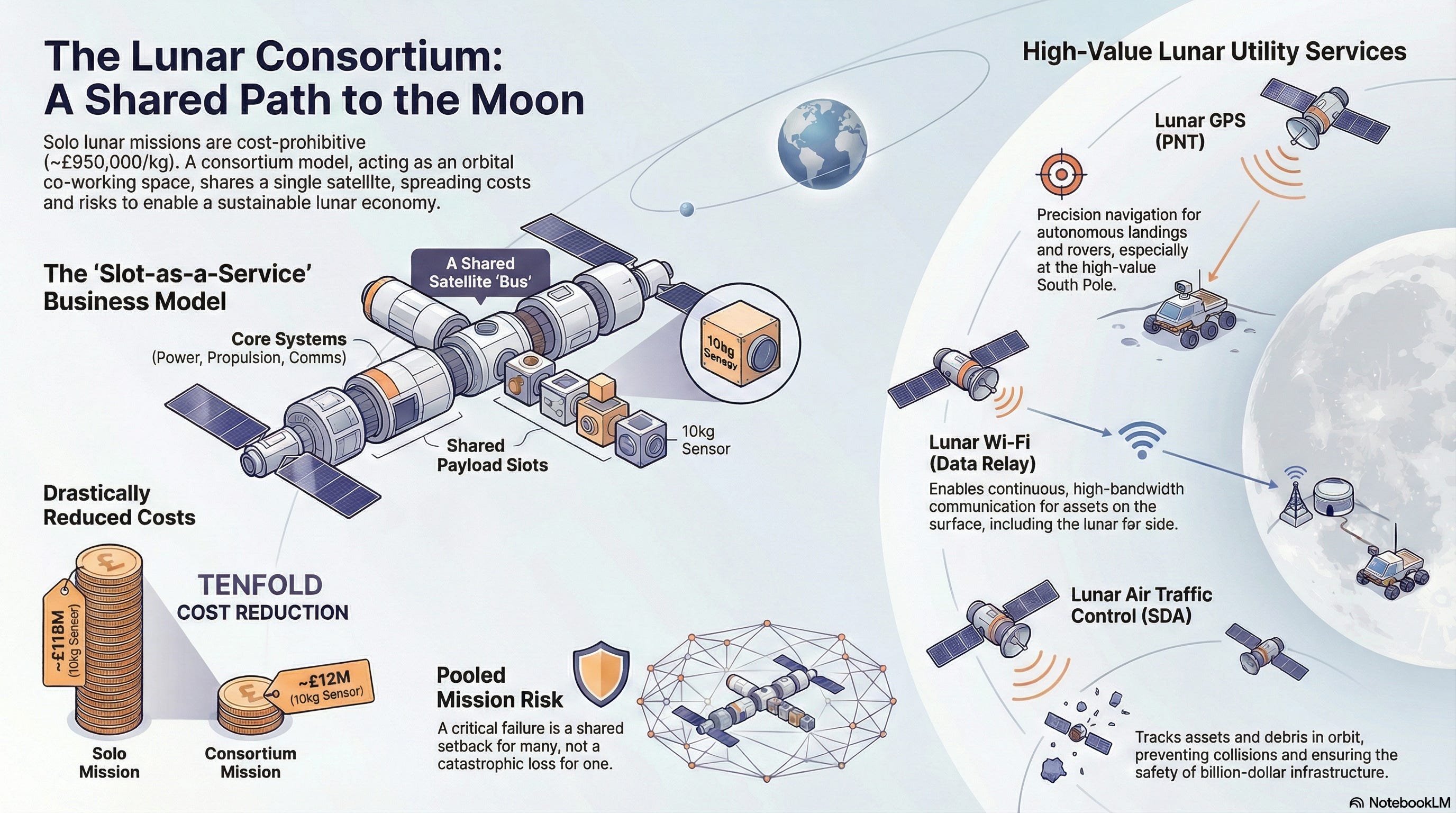 Hosted Payloads on Lunar Satellites [Concept]