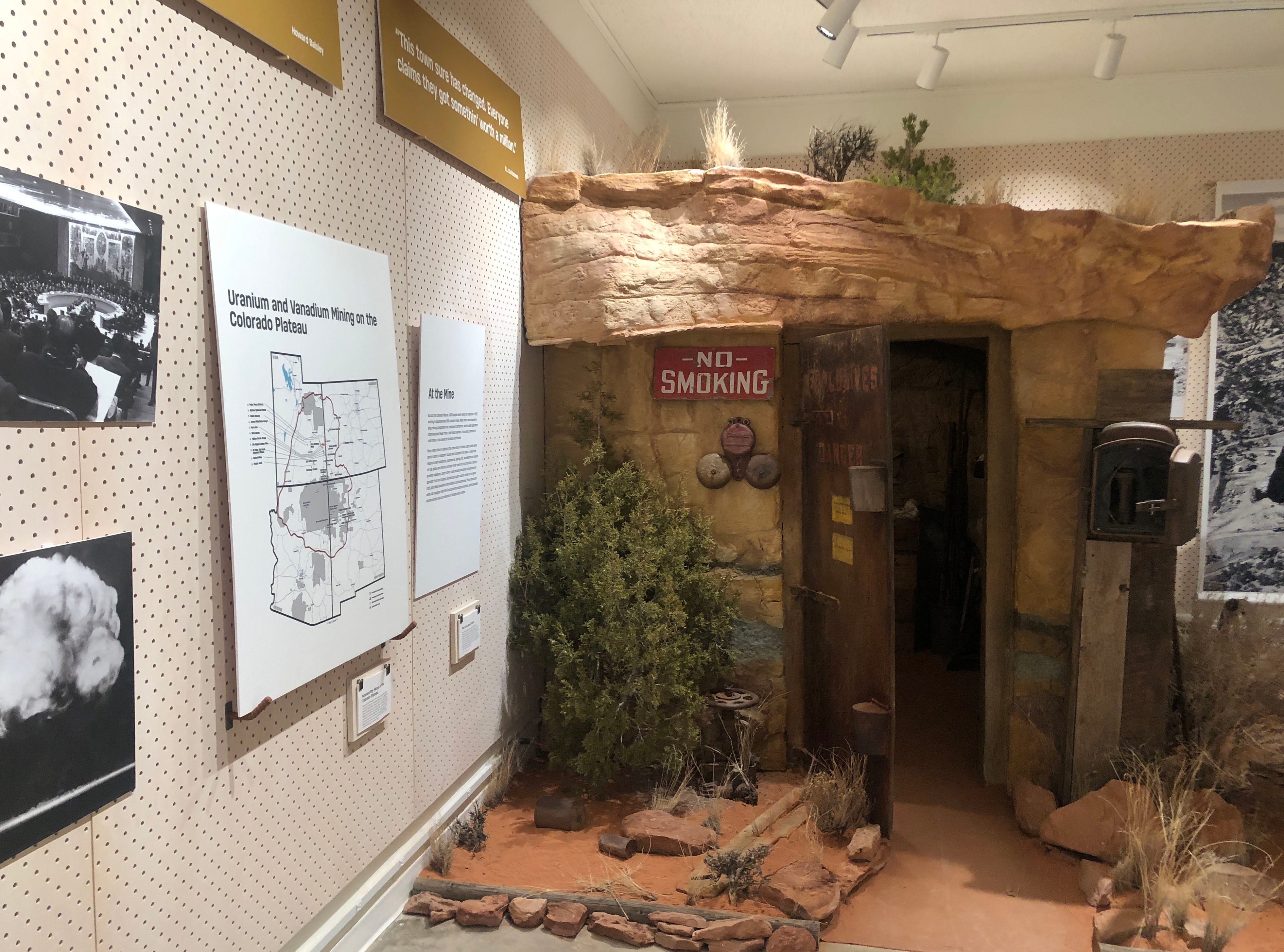 Moab Museum's U:92 Uranium exhibit has replica mine magazine