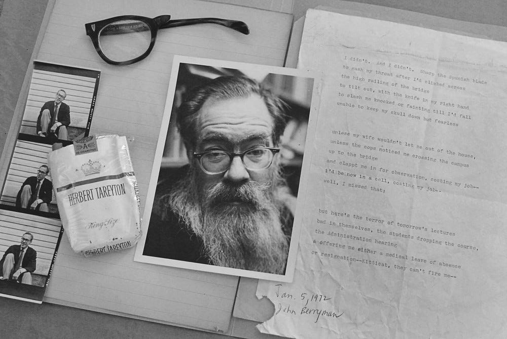 Remembering the Poet, John Berryman, on the Anniversary of His Tragic Death