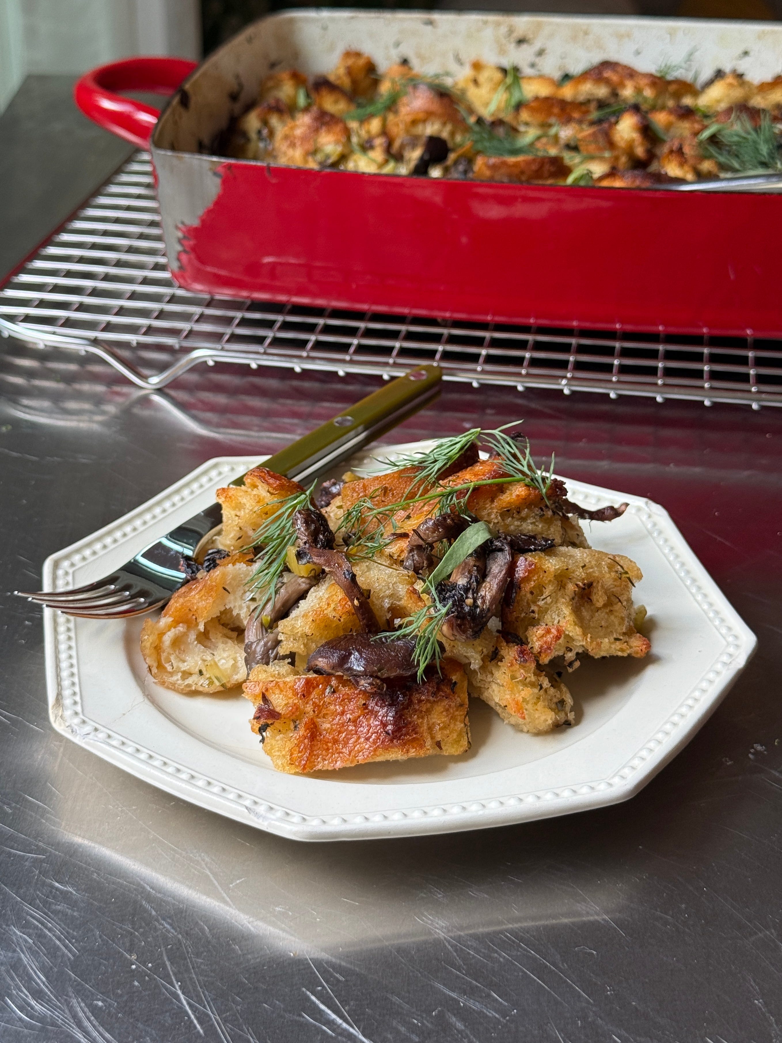 Swedish Thanksgiving: Wild Mushroom & Leek Stuffing