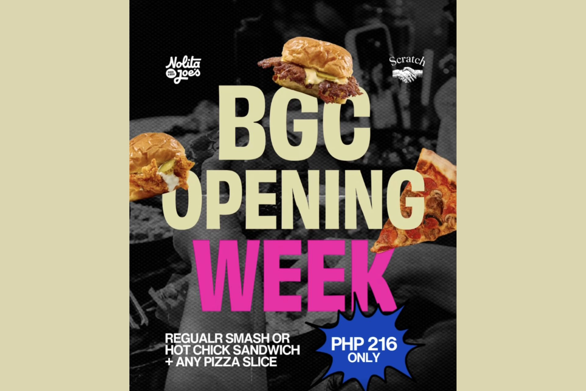 Nolita Joe's, Scratch Smashburgers open BGC branch with free pizza, burgers