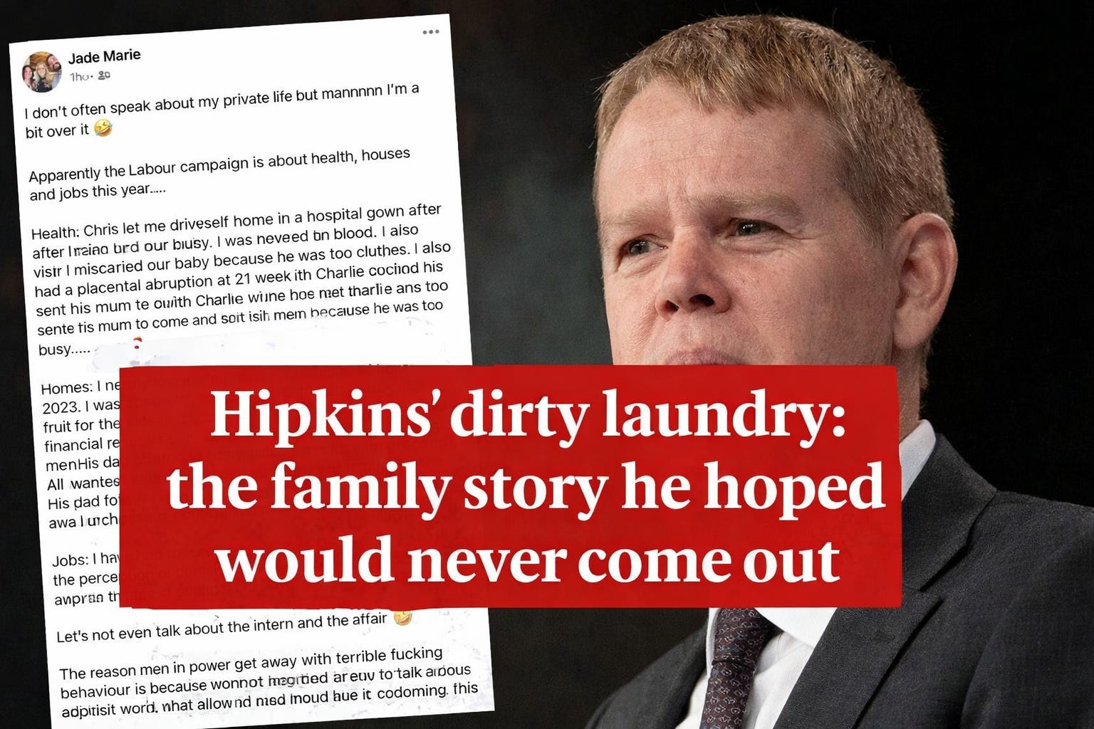 Hipkins’ dirty laundry: the family story he hoped would never come out