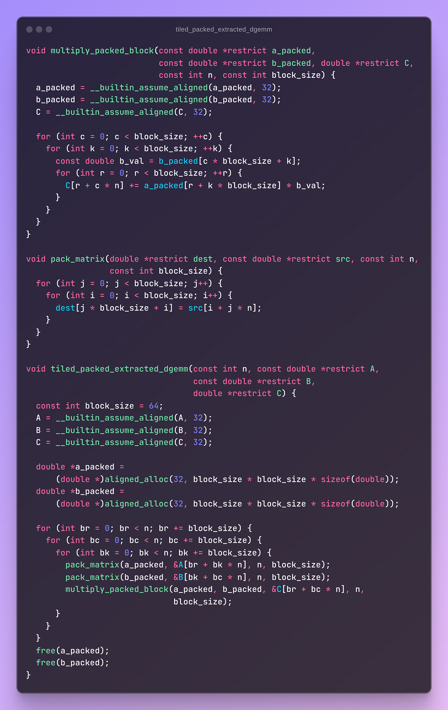 Optimizing matrix multiplication - by Michal Pitr