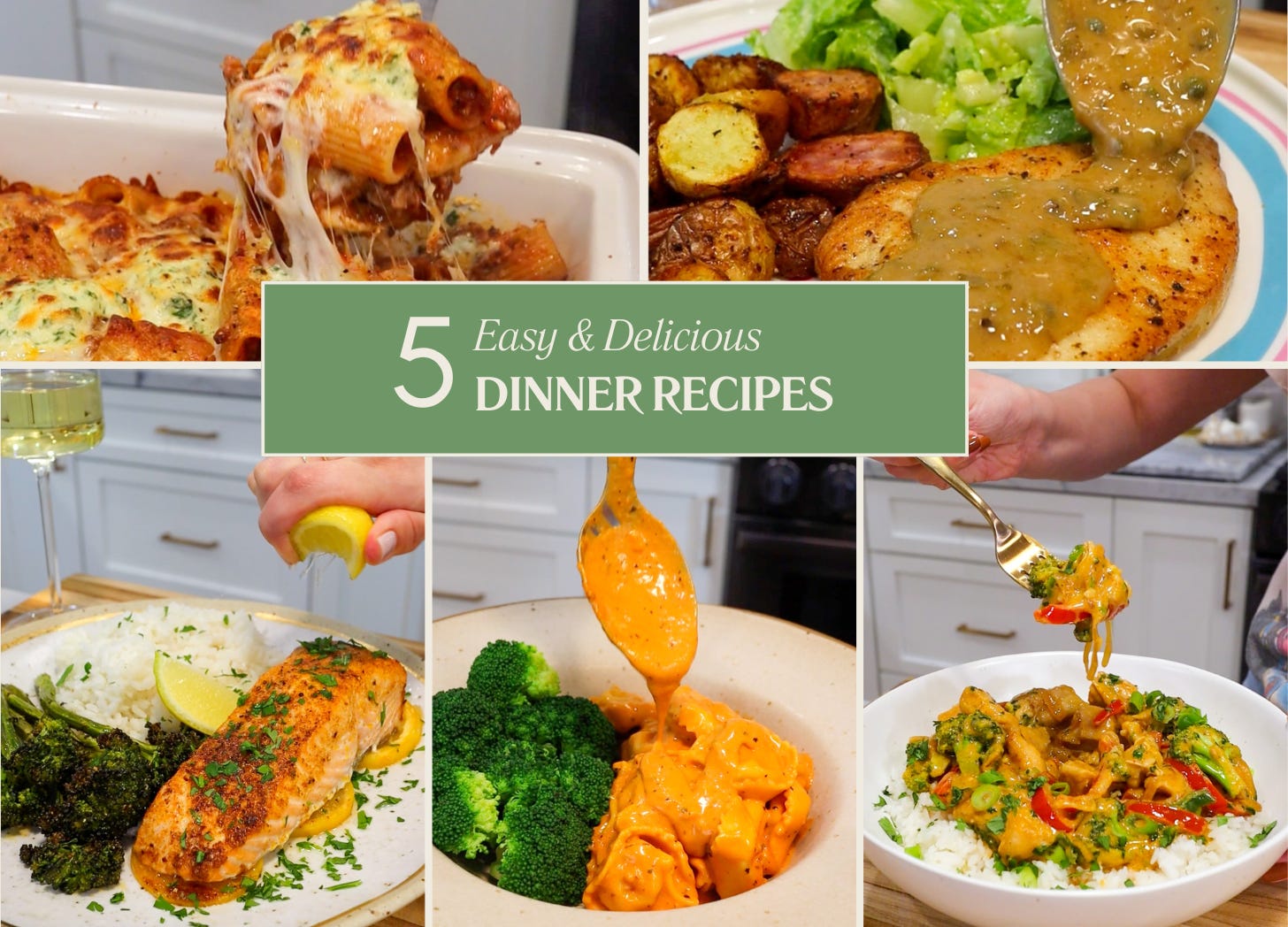 5 Easy Dinners To Try This Week - by Erin O'Brien