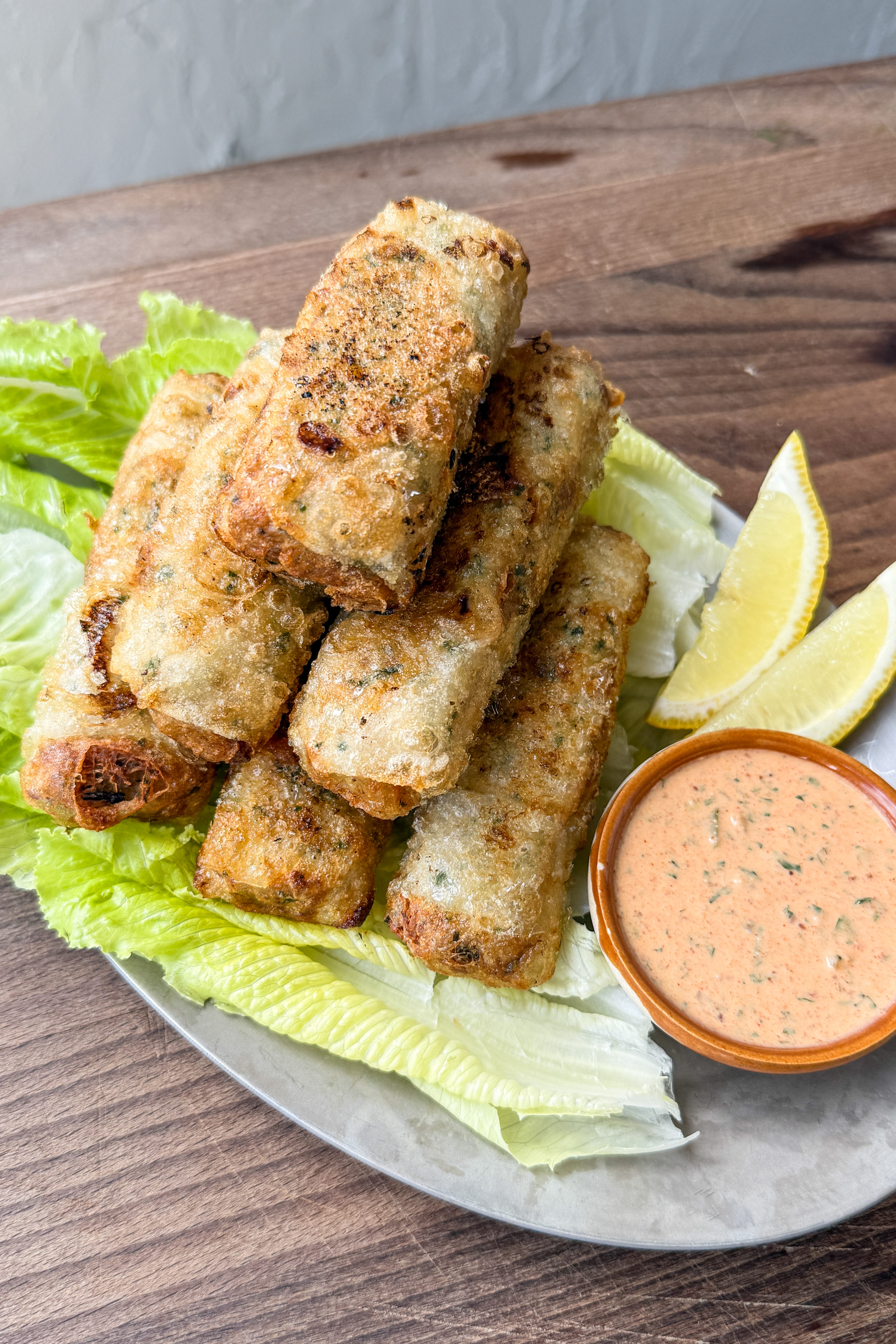 Crab Cake Spring Rolls with Remoulade - by Ronny Lvovski