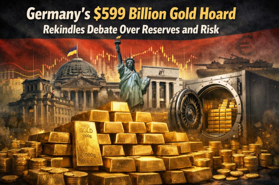 Germany’s $599 Billion Gold Hoard Rekindles Debate Over Reserves and Risk