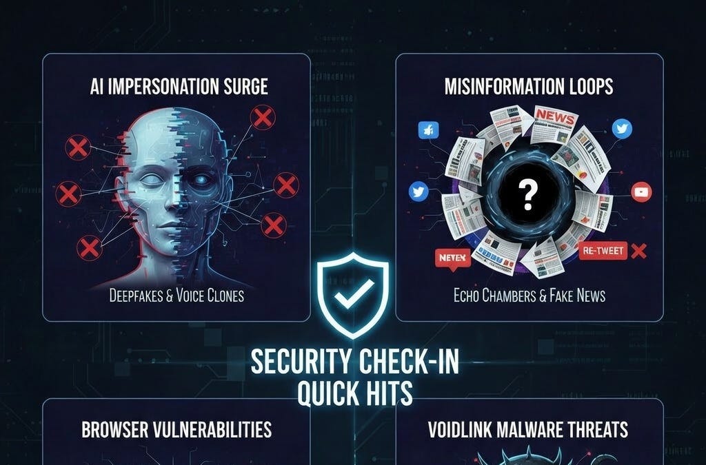 Security Check-in Quick Hits: AI Impersonation Surge, Misinformation ...