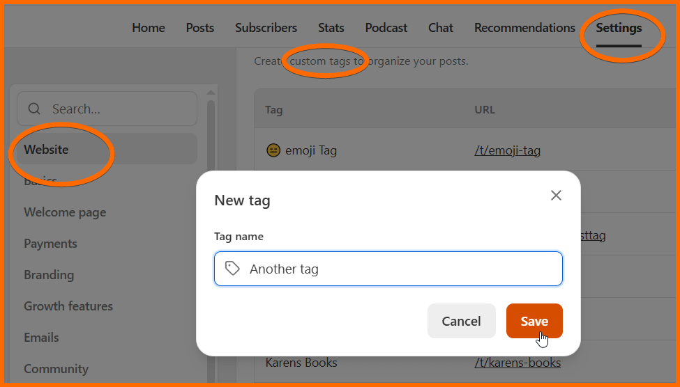 How to Use Tags on Substack - by Karen Cherry