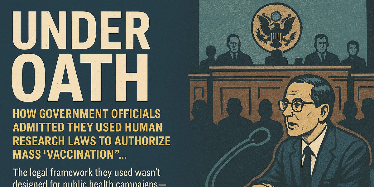 Under Oath How Government Officials Admitted They Used Human Research Laws to Authorize Mass ...