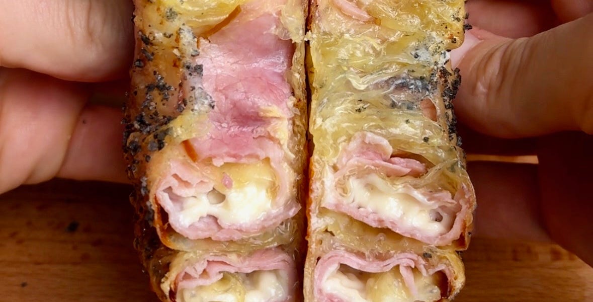 Ham & Cheese Rice Paper Spiral - by Chef Josh Gale