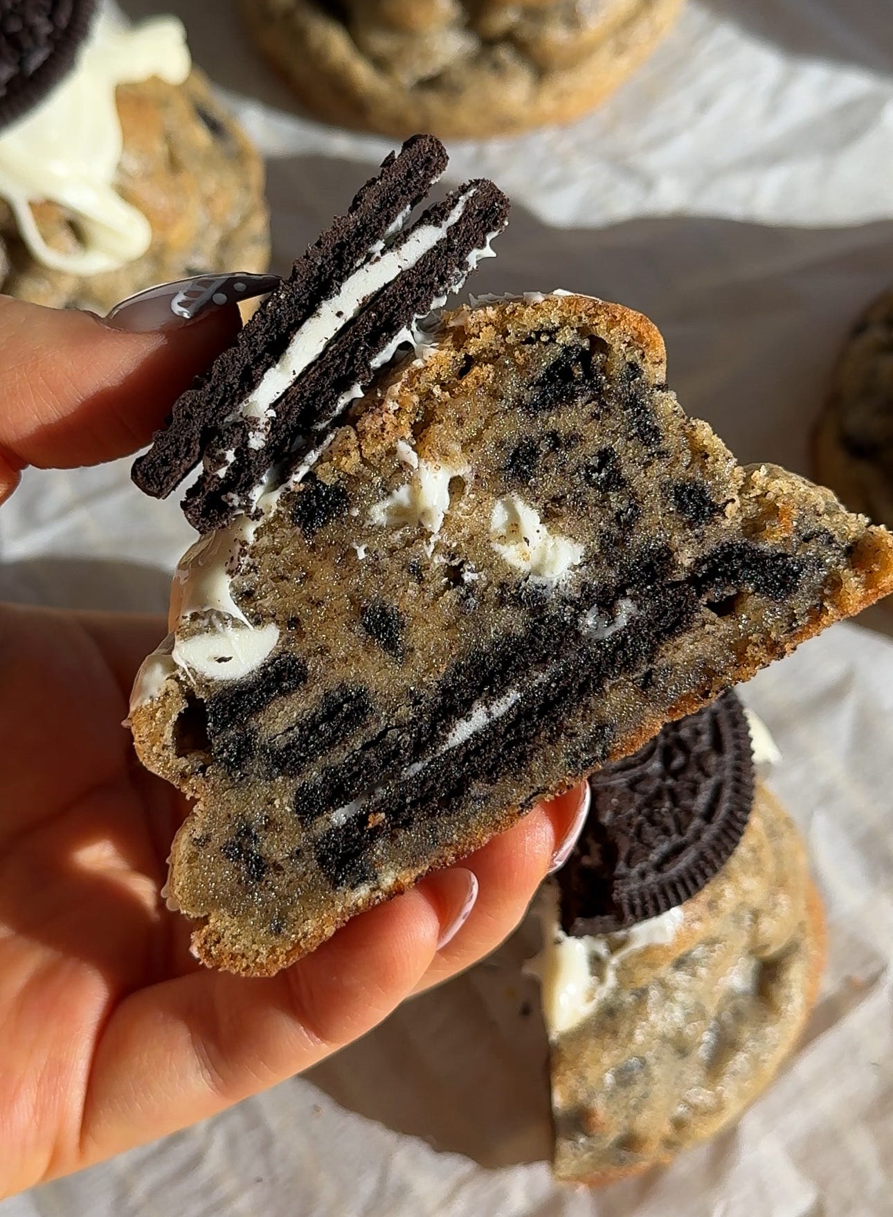 chunky oreo nyc cookies - by michelle - Maple Butter Bakes