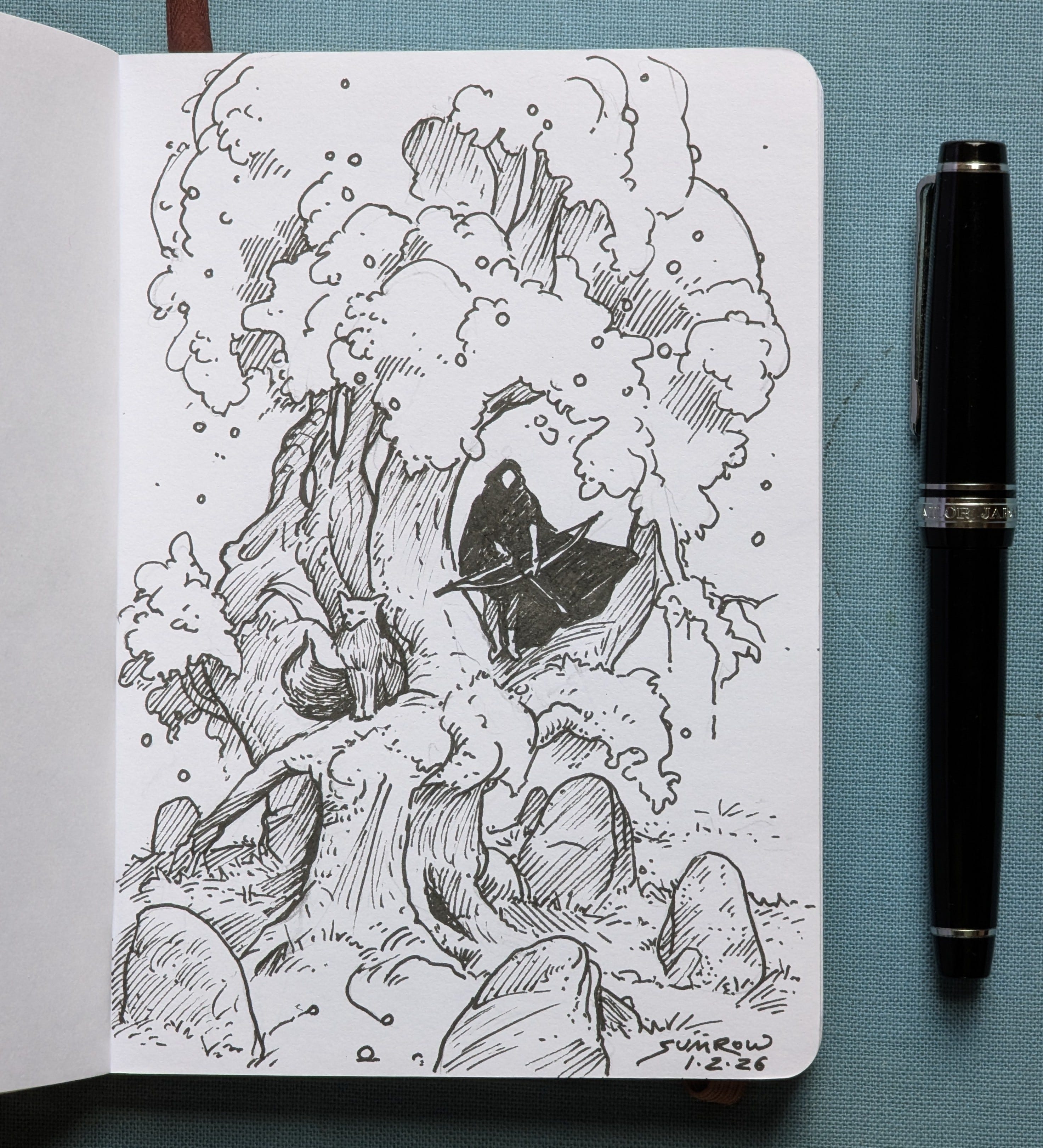 sumrow (@sumrow): " Morning drawing."