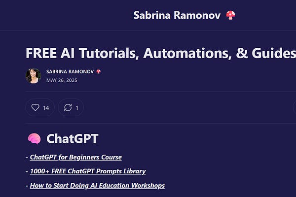 Sabrina Ramonov 🍄 | Substack