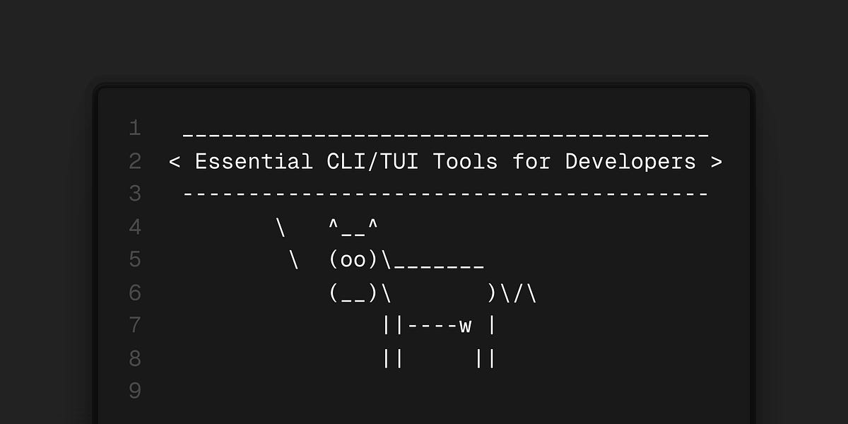 Essential CLI/TUI Tools for Developers - by Alex Pliutau