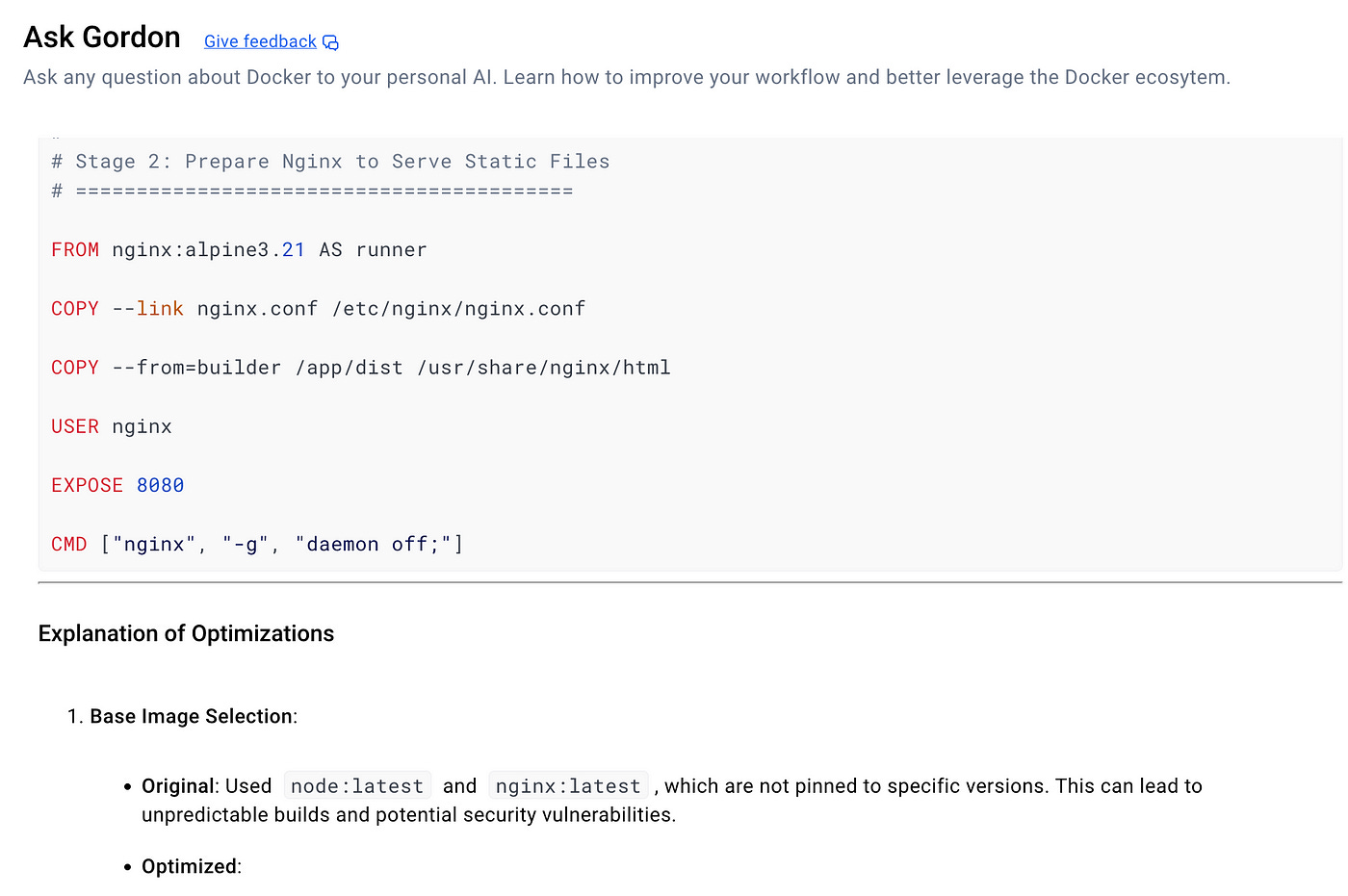Meet Docker Gordon AI. - by Kristiyan Velkov