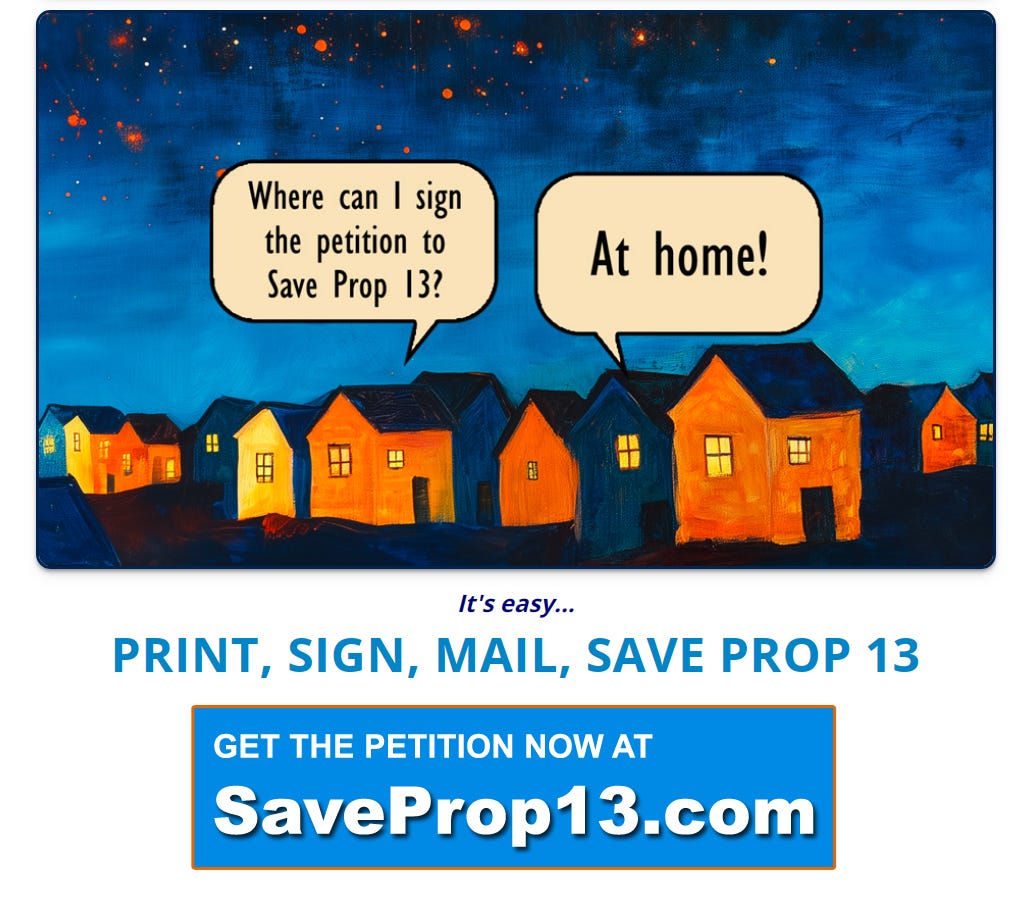 Update on the fight to Save Proposition 13