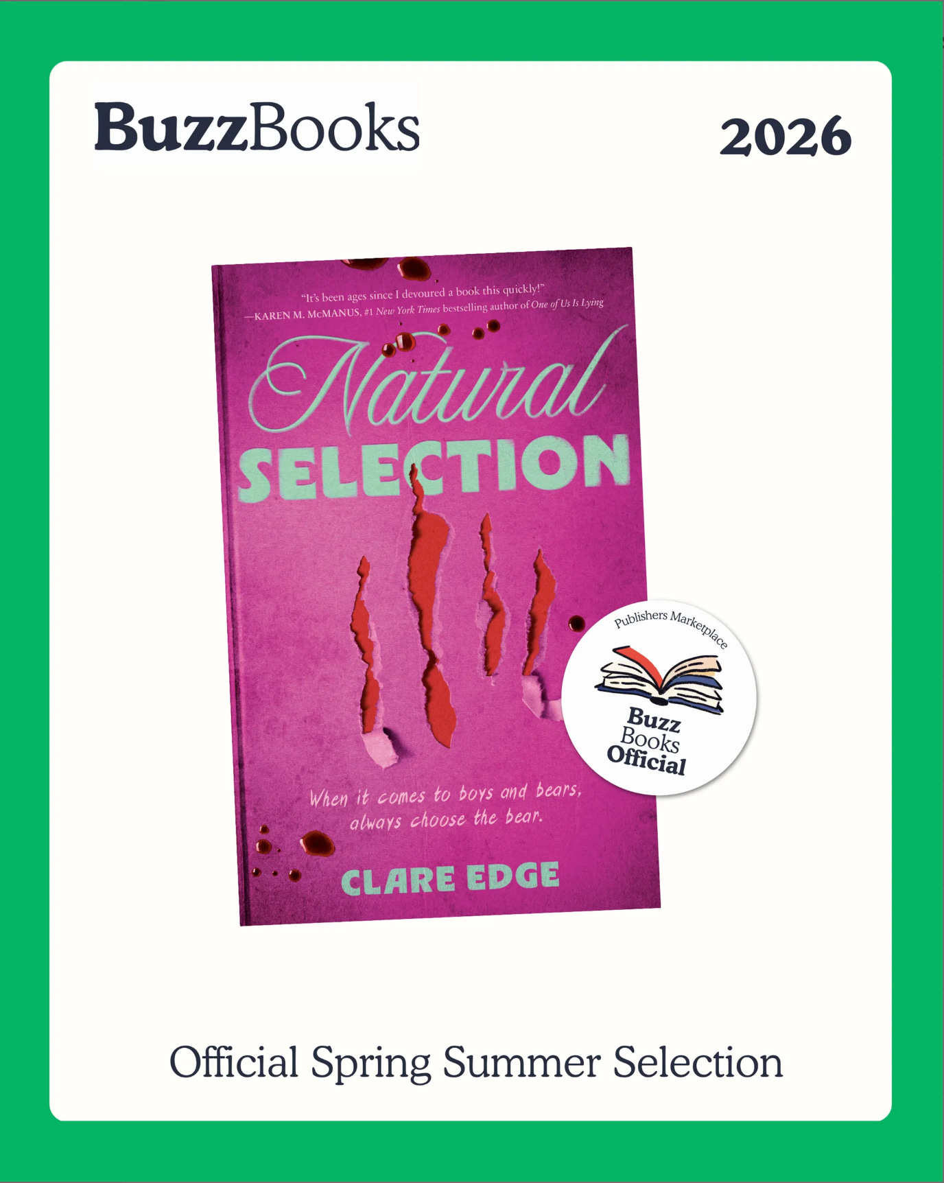 Buzz Books Official Day Schedule Preview