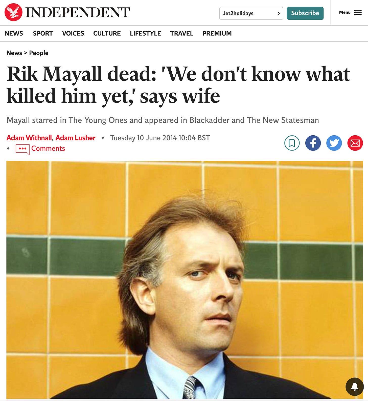 RIP Rik Mayall, eleven years on [2025 re-issue]