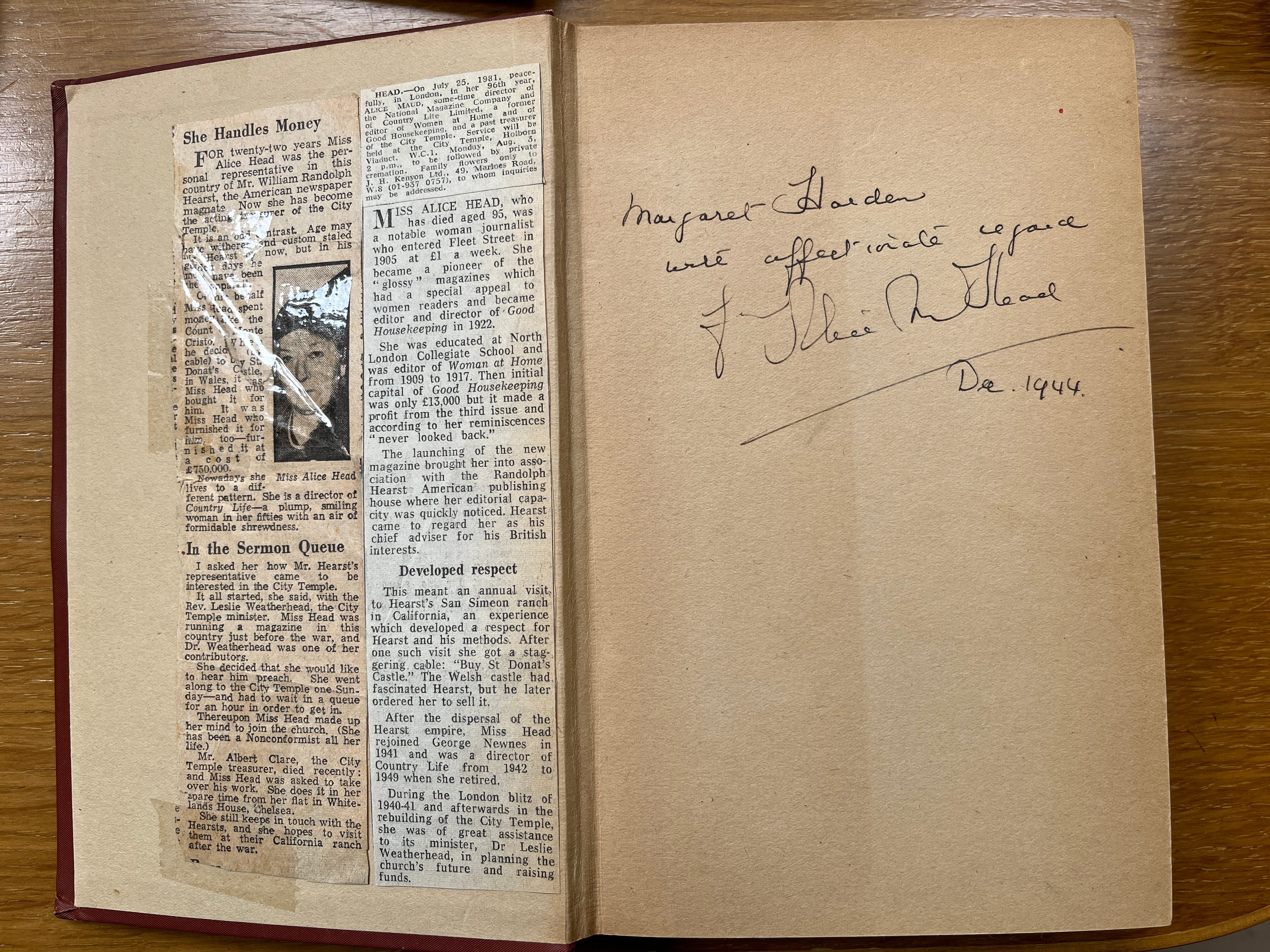 Who was Alice Head? - by Lizzie Broadbent