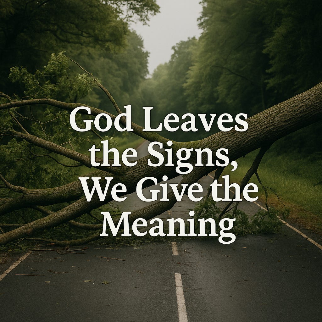 God Leaves the Signs, We Give the Meaning