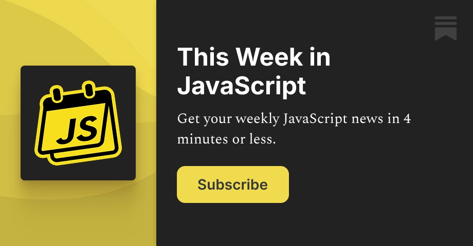 This Week in JavaScript | Jam.dev | Substack
