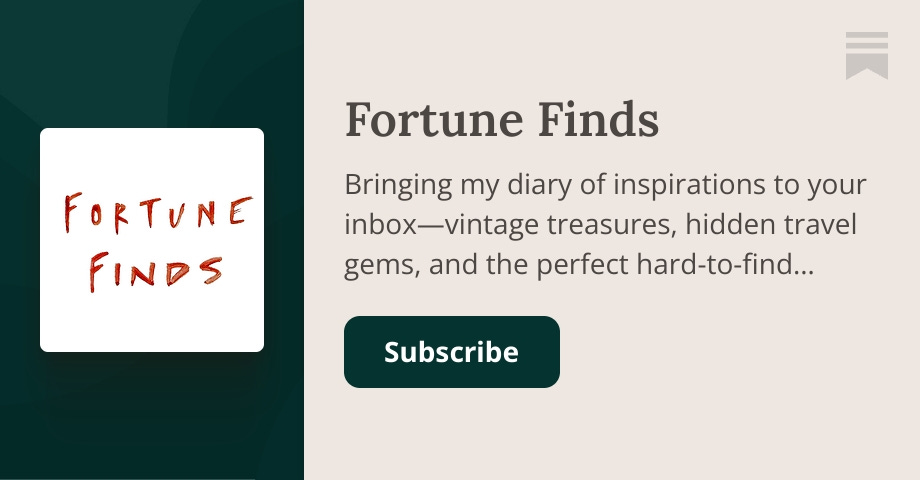Fortune Finds | Lizzie Fortunato | Substack
