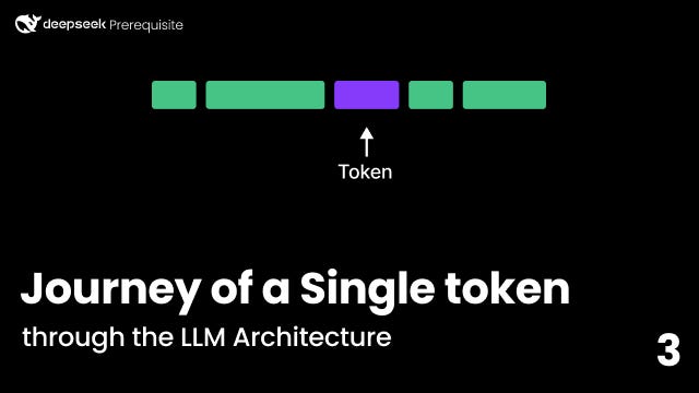 Journey of a single token through the LLM Architecture