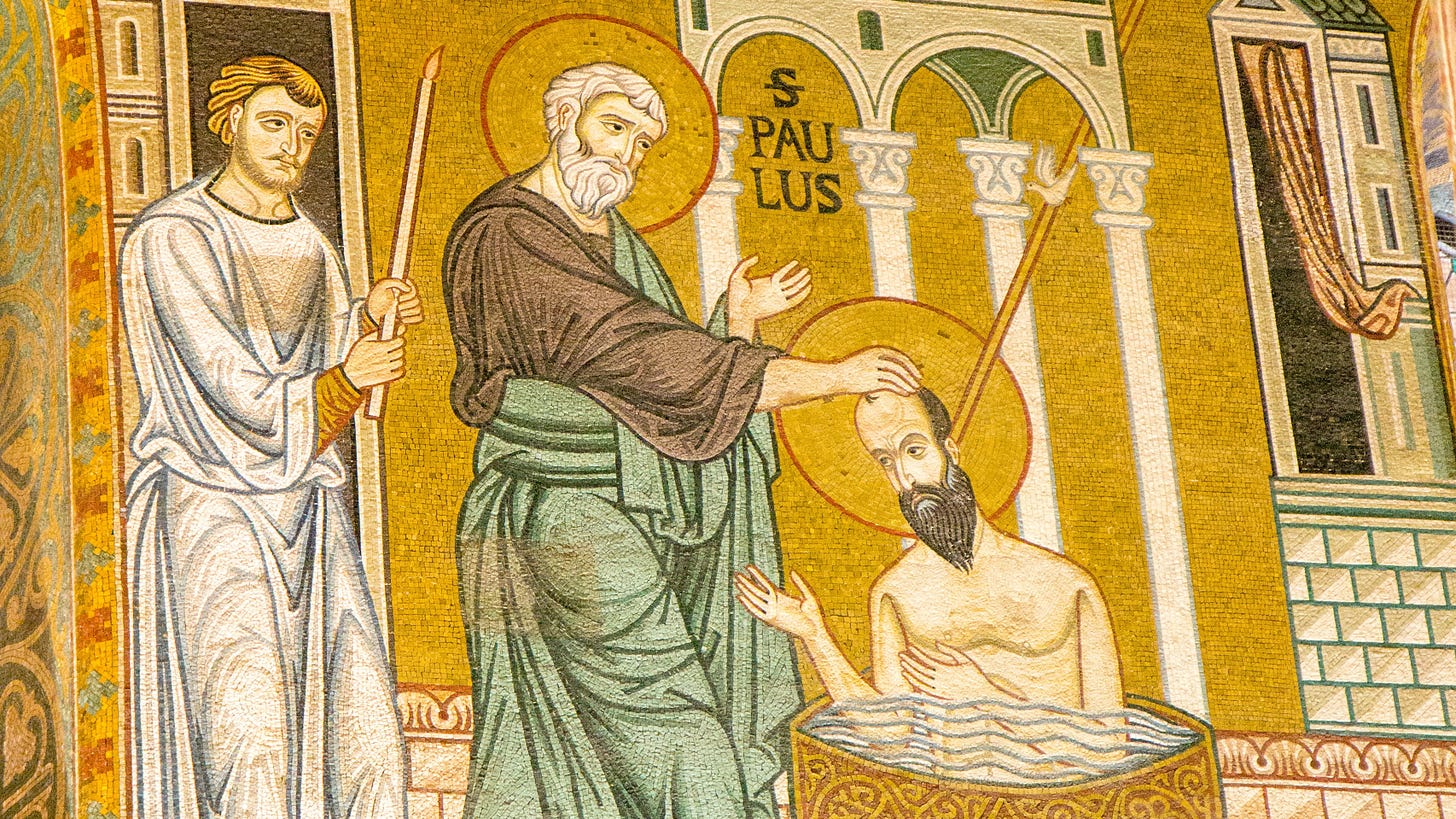 What did St Paul do straight after his conversion?