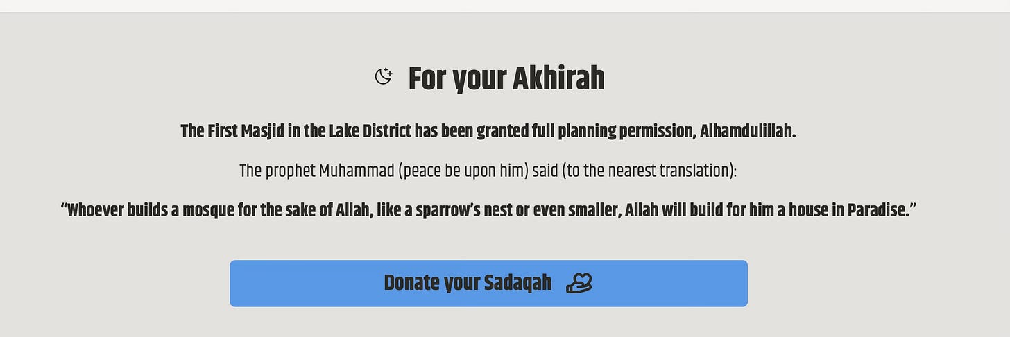 The Lake District Super Mosque - David Vance Substack