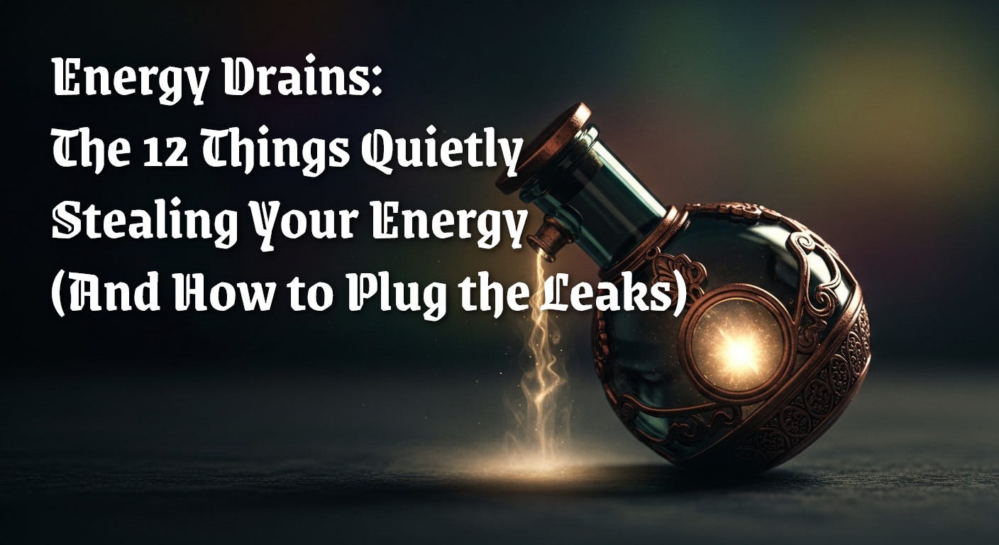 12 Energy Drains Secretly Exhausting You & How to Fix Them