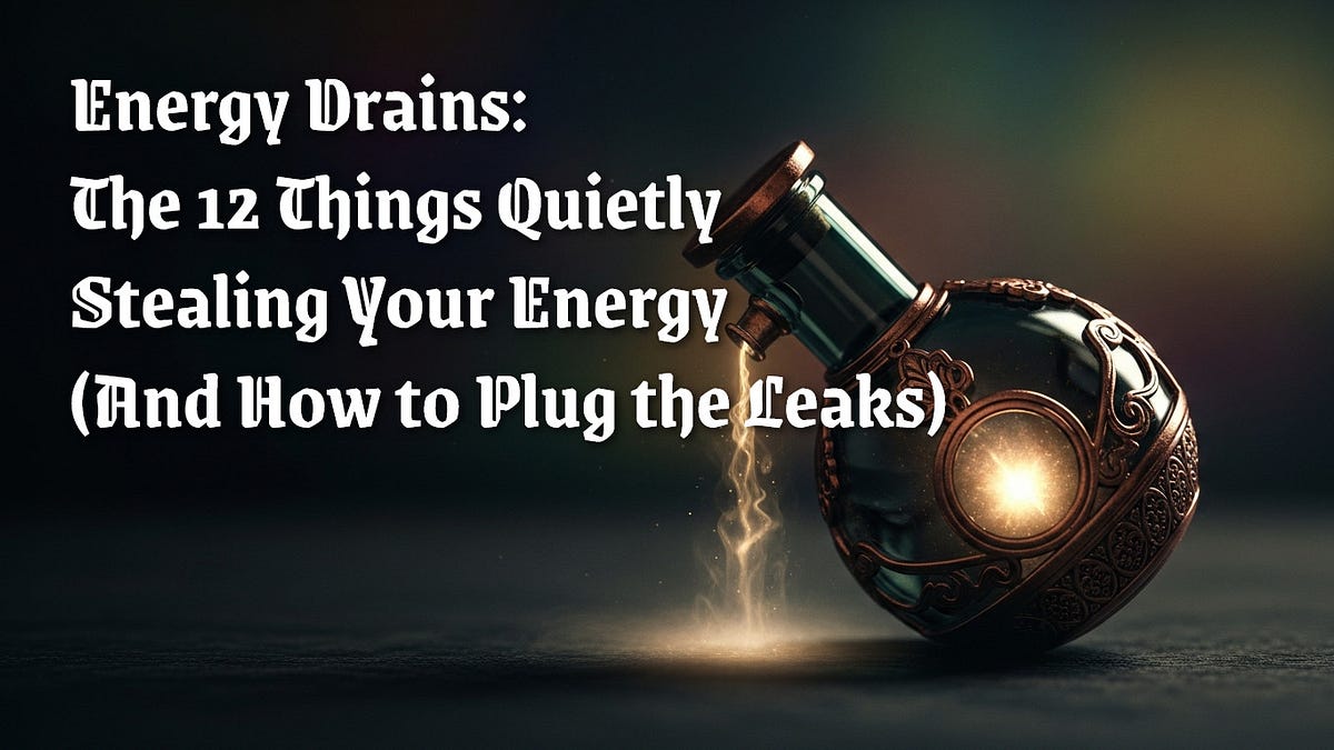 12 Energy Drains Secretly Exhausting You & How to Fix Them