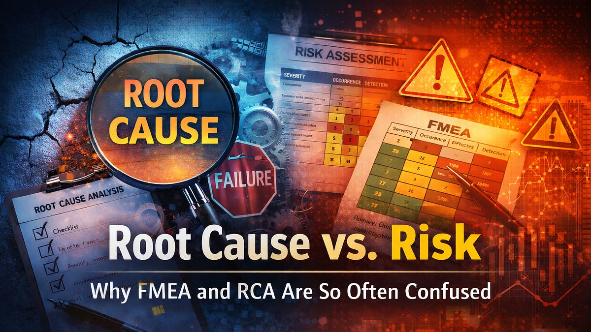 Root Cause vs. Risk: Why FMEA and RCA Are So Often Confused