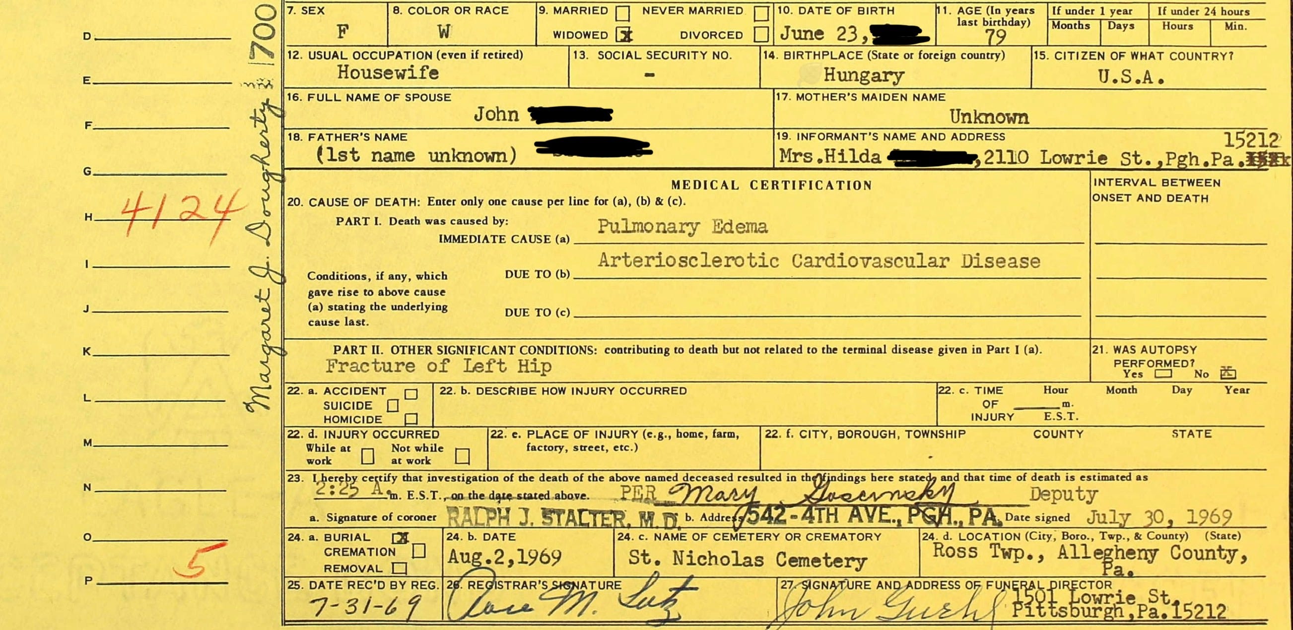 Help Death Certificate Clues - by Jessica Rae