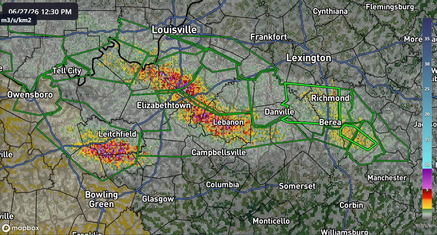 Breaking: Flash flood emergencies in Kentucky as serious flash flooding ...