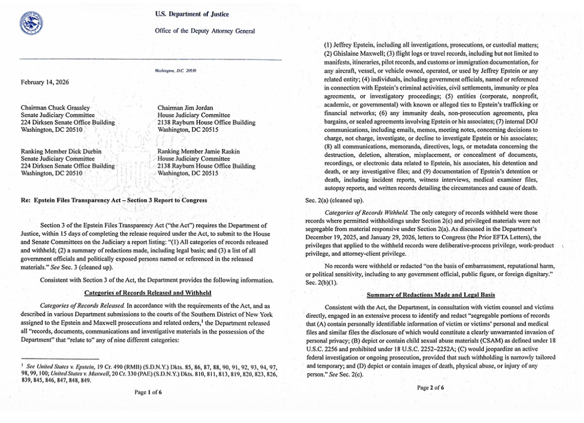 Major News: DOJ Releases Letter of "Politically Exposed Persons" in ...