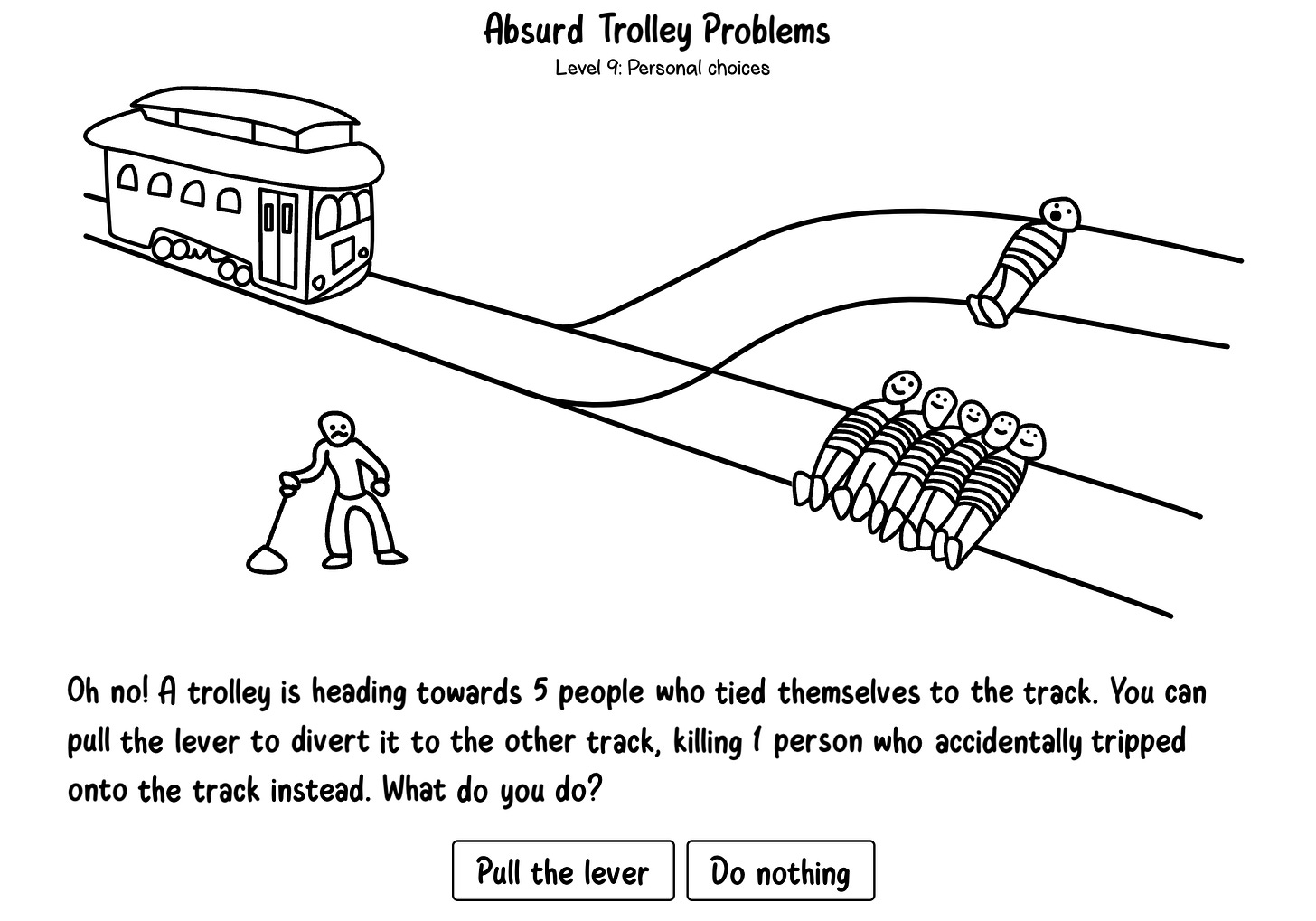 Let's try Absurd Trolley Problems! 𝙿𝚊𝚛𝚝 𝟷