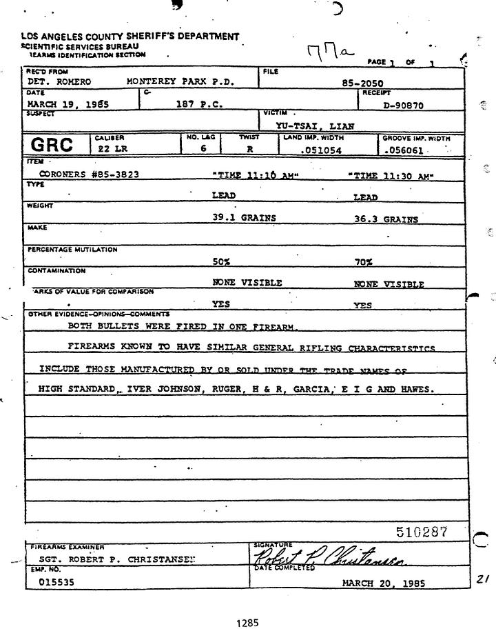 How Bullet Evidence Was Twisted to Link Richard Ramirez to Multiple Murders