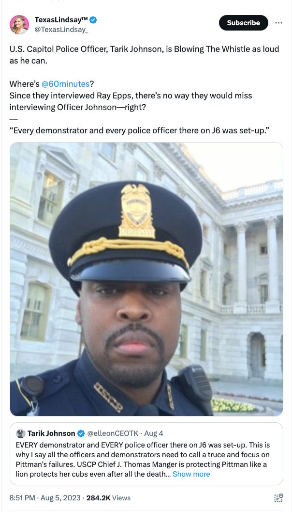 "EVERY demonstrator and EVERY police officer there on J6 was set-up ...