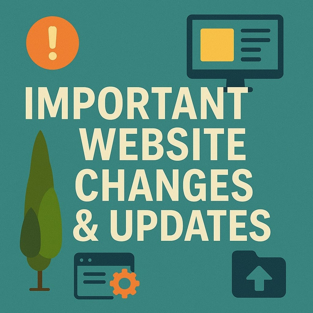Important Site Updates & Changes