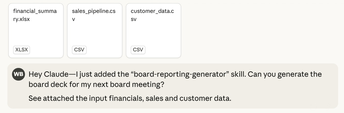 Claude Skills for financial storytelling, build your board deck
