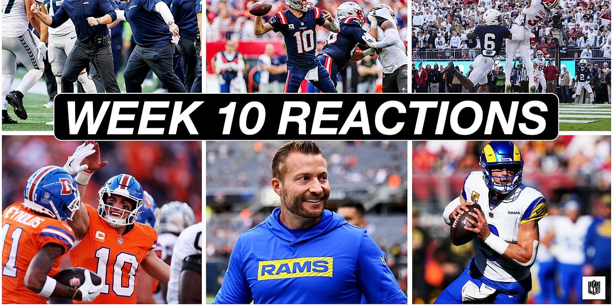 NFL Week 10 Recap: Patriots' Rise, McVay's Pivot & "The Singular Toe"
