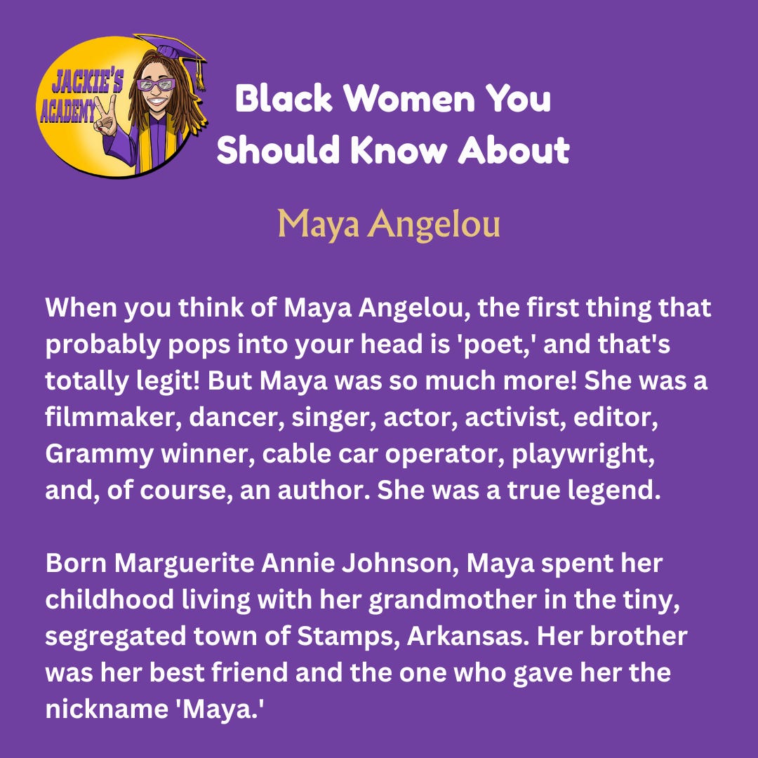 Black Women You Should Know About: Maya Angelou