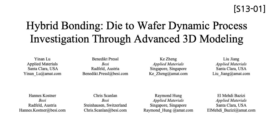Hybrid Bonding at Scale: BESI’s Vision and Industry Evolution in 3D ...